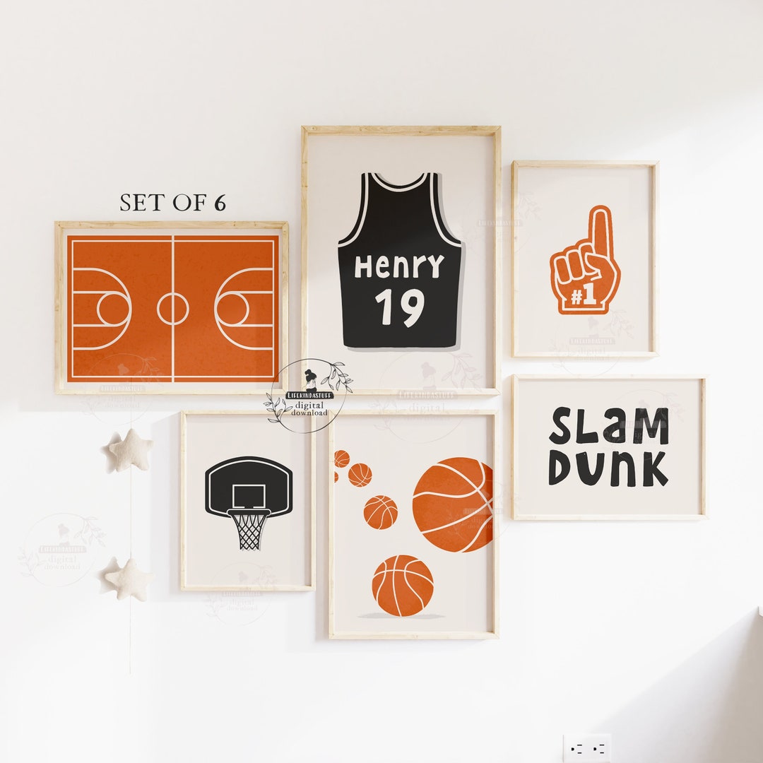 Basketball Boy Gallery Boys Room Sports Nursery Decor Kids Sports Wall ...