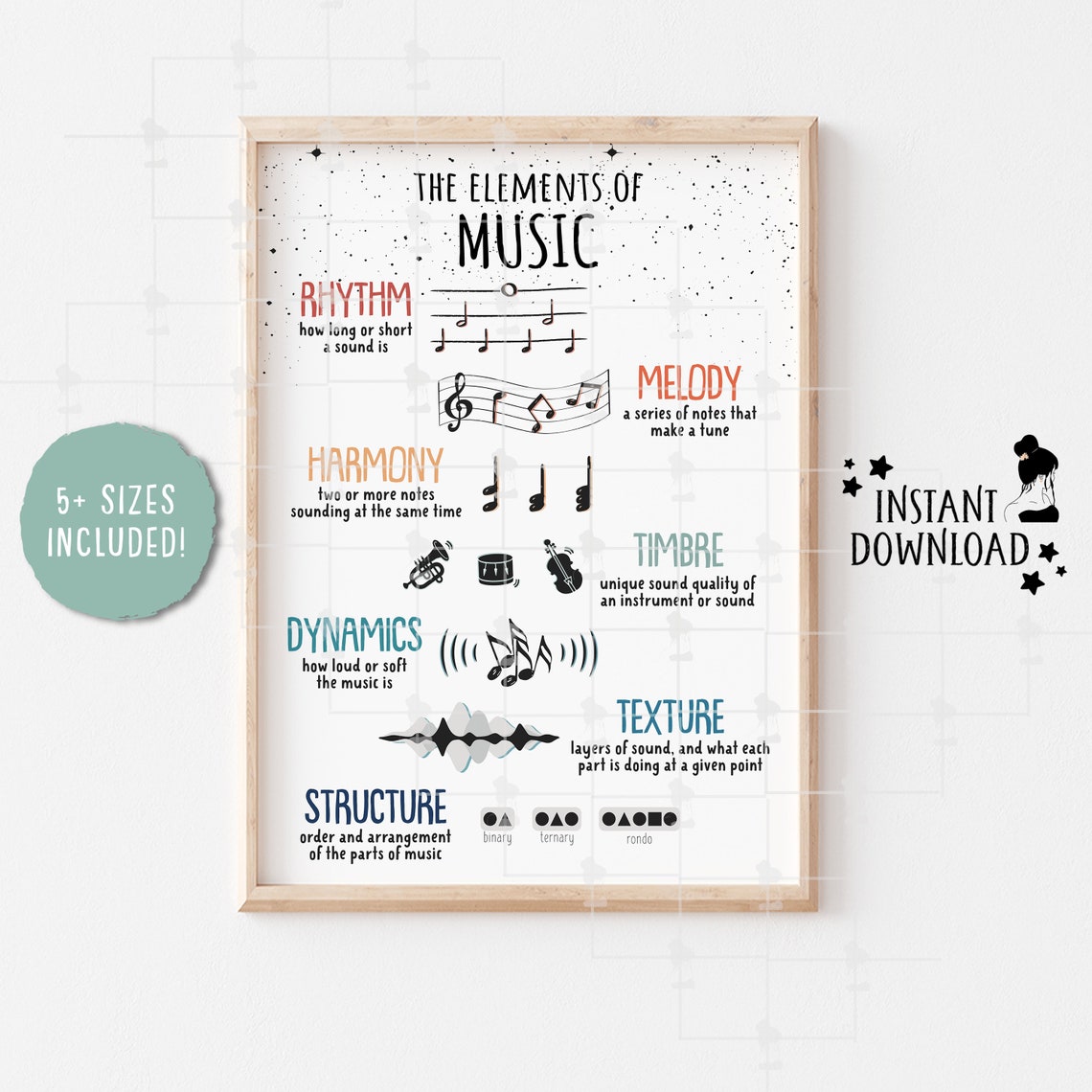 Music Theory Student Education Poster Music Teacher Aid - Etsy