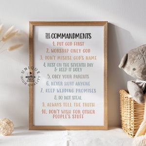 Ten 10 Commandments, Catholic Classroom, Kids Sunday School Bible ...
