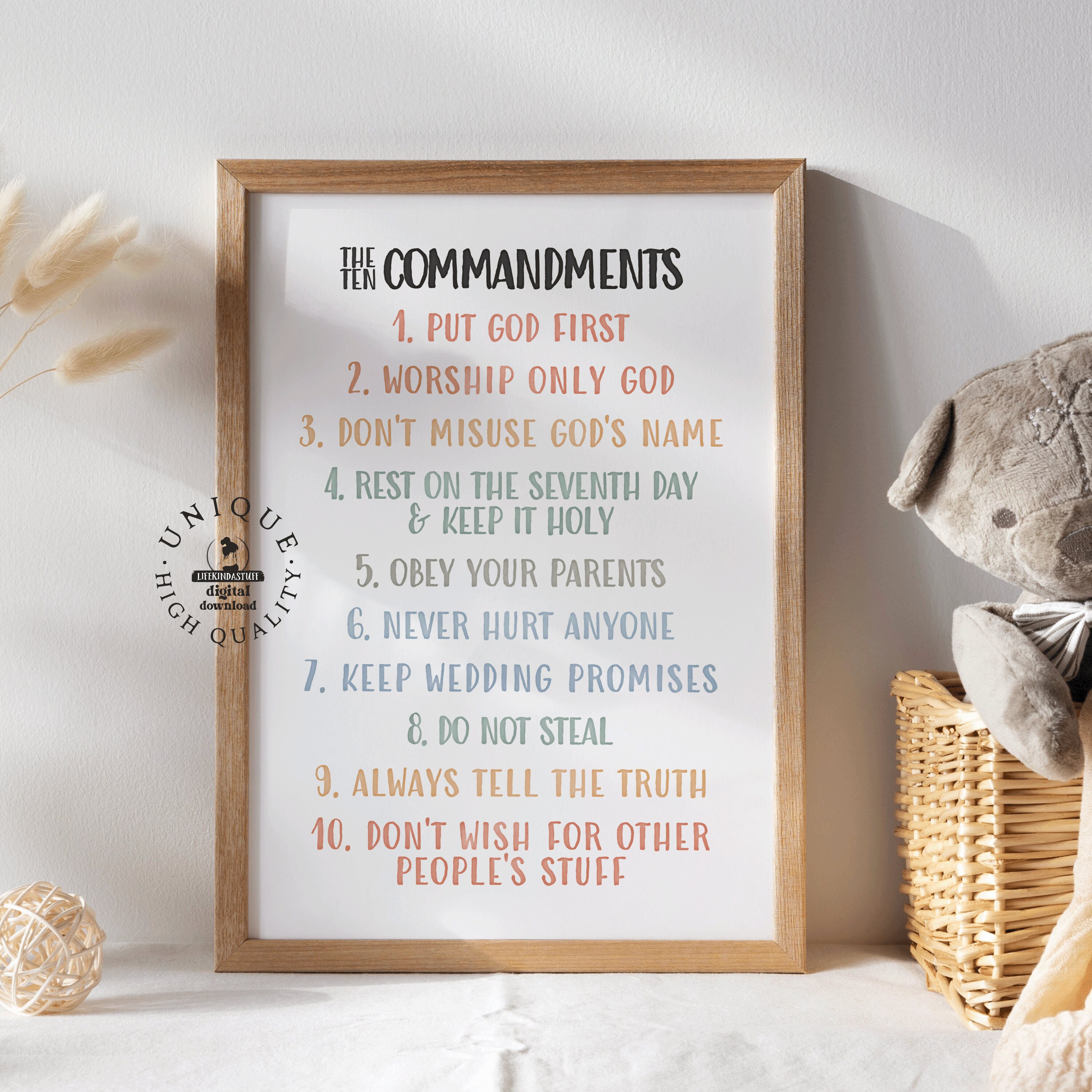 Ten 10 Commandments Catholic Classroom Kids Sunday School - Etsy