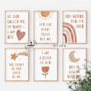 Christian Nursery Decor Biblical Affirmations for Kids Bible Verse Wall ...