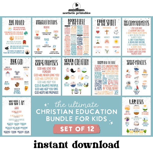 Books of the Bible Kids Scripture Posters Church Sunday School - Etsy