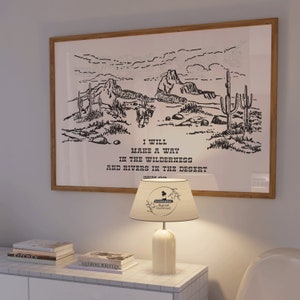 Western Christian Artwork Western Home Decor Desert Landscape Scenery ...