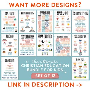 Ten 10 Commandments Wall Art, Books of the Bible Poster, Sunday School ...