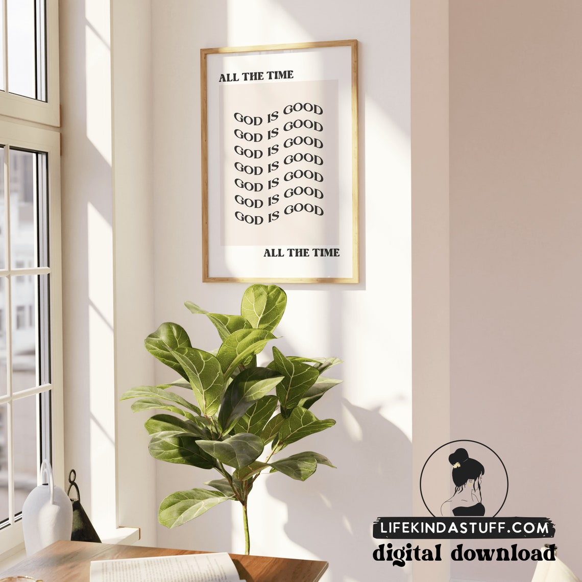 Modern Christian Wall Art Print God is Good Christian - Etsy