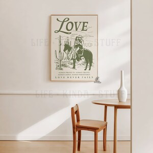 Western Christian Wall Art Desert Bible Verse Print Cactus Landscape ...