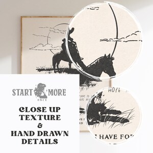 Western Christian Home Decor Desert Wall Art Cowboy Horse Scripture ...