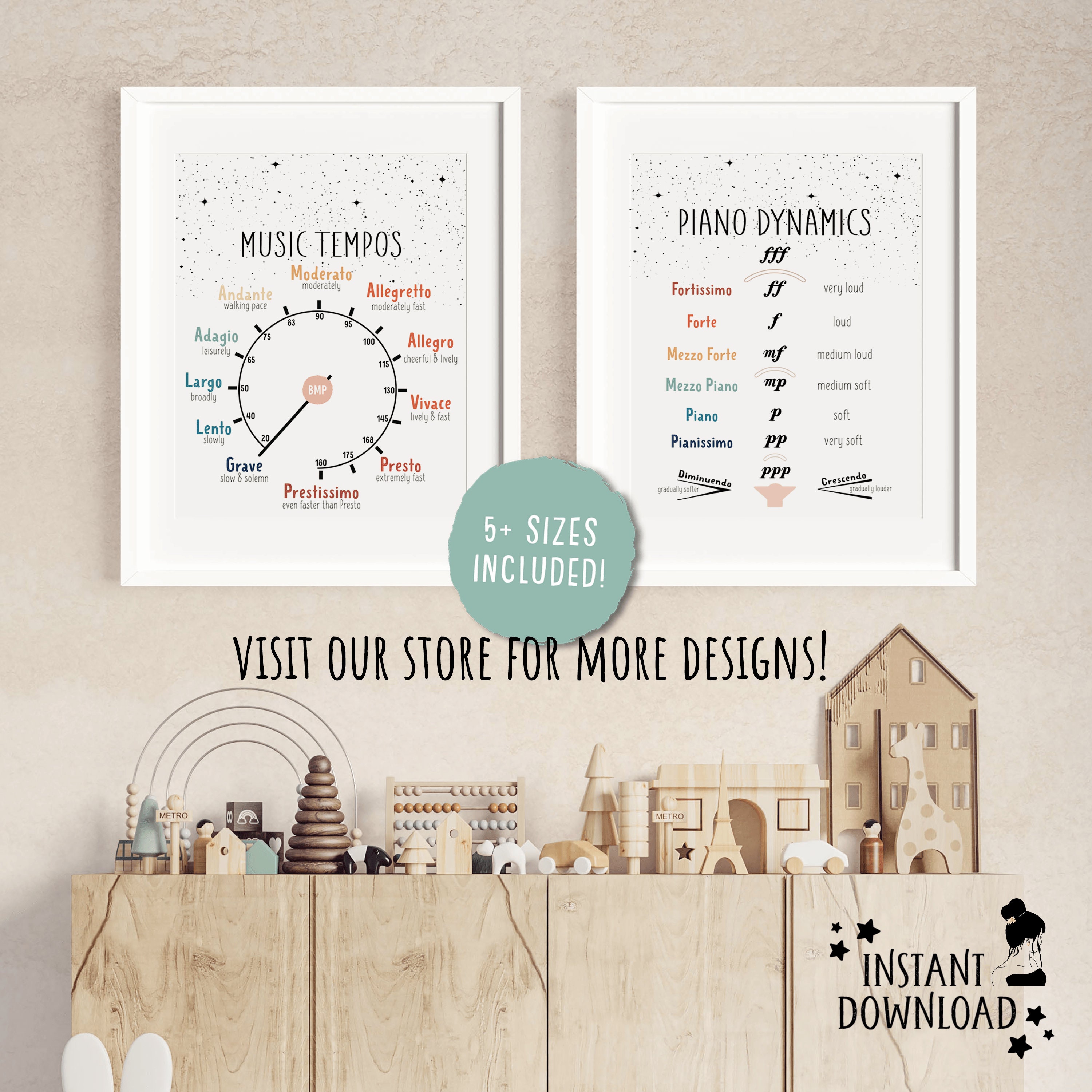 Music Student Education Theory Poster Classroom Piano Room Decor, Music ...