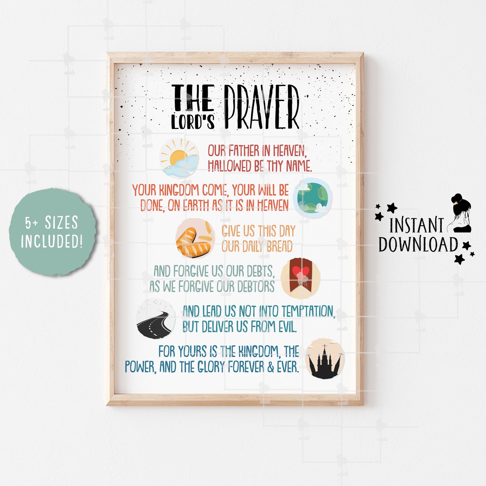 Ten 10 Commandments Wall Art Books of the Bible Poster - Etsy