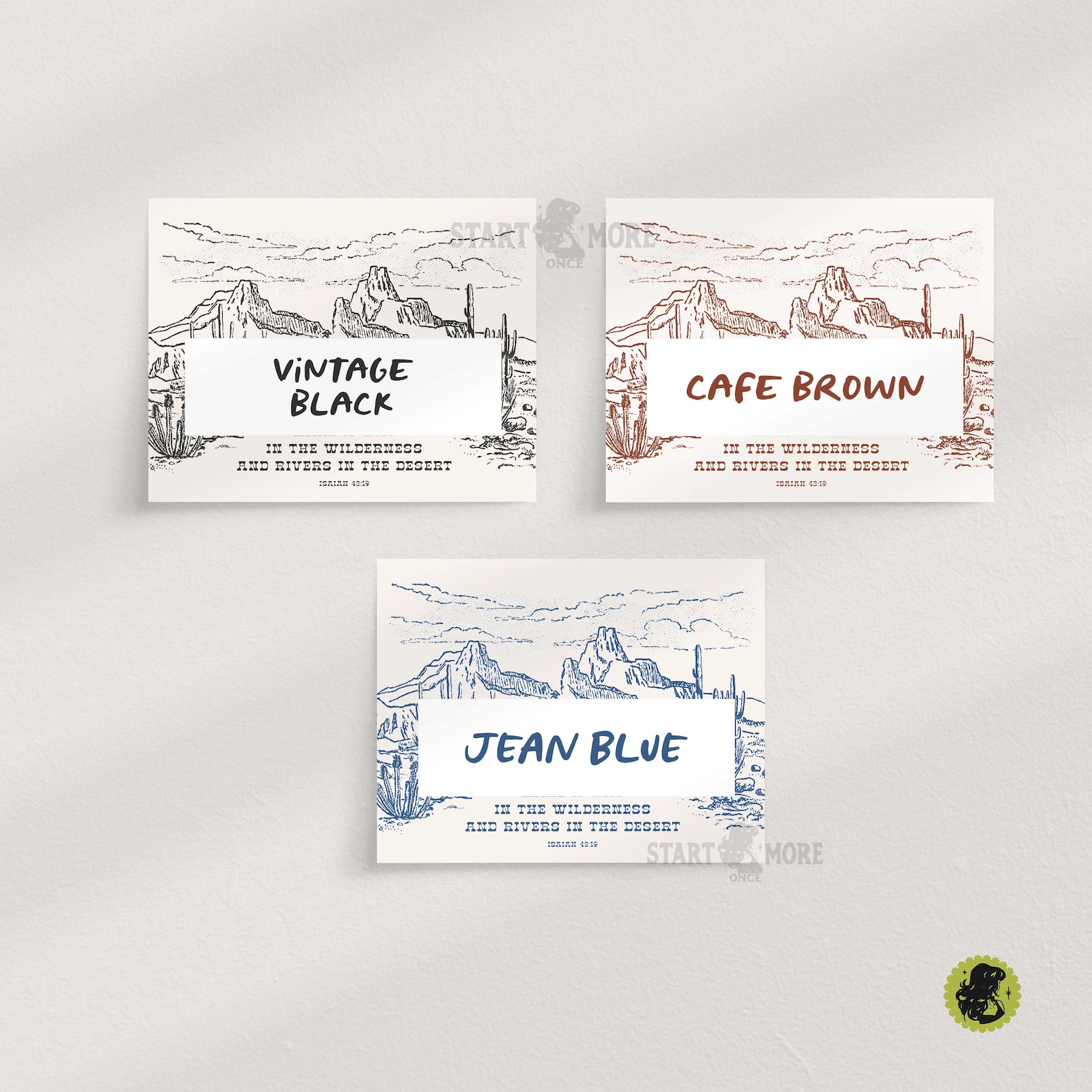 Desert Bible Verse Art Western Christian Home Decor Landscape Cowboy ...