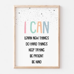 Set of 4 Classroom Growth Mindset Prints Bundle Motivational Classroom ...