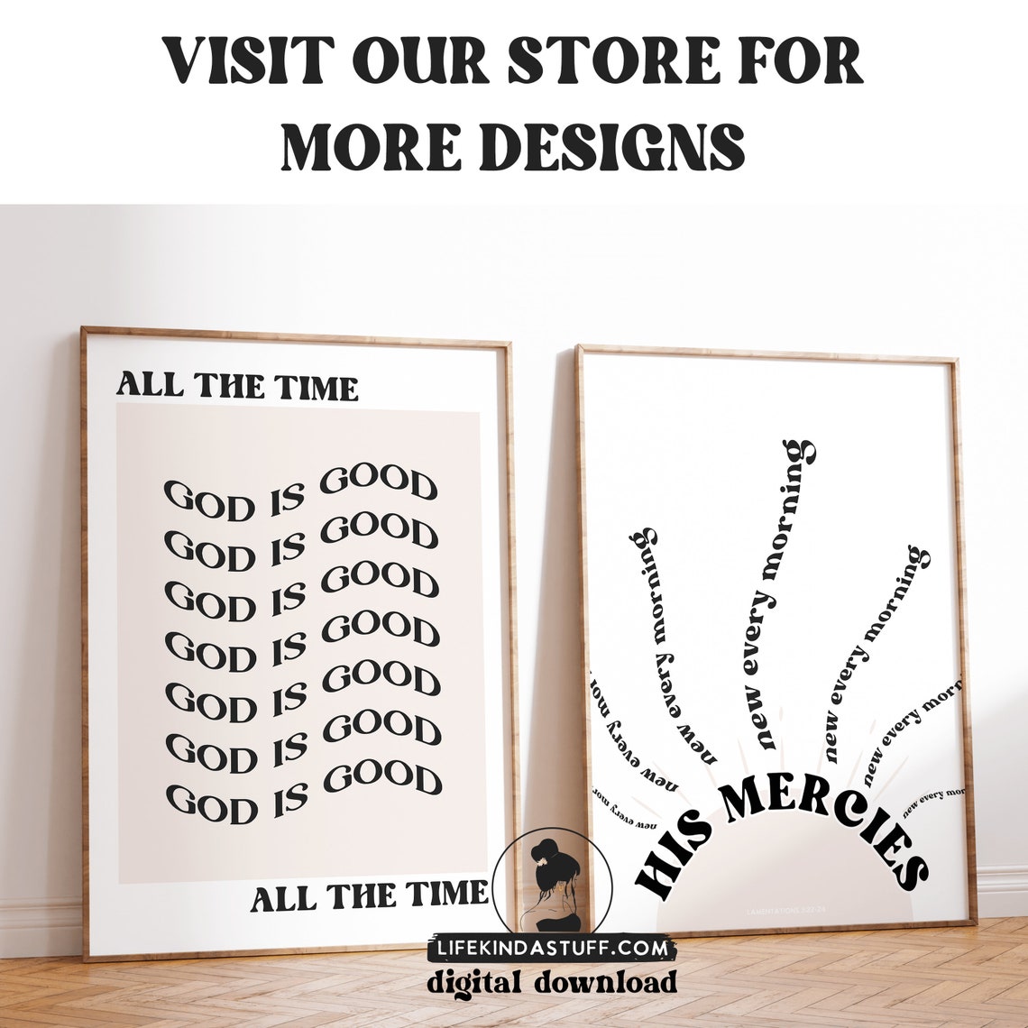 Modern Christian Wall Art Print God is Good Christian - Etsy