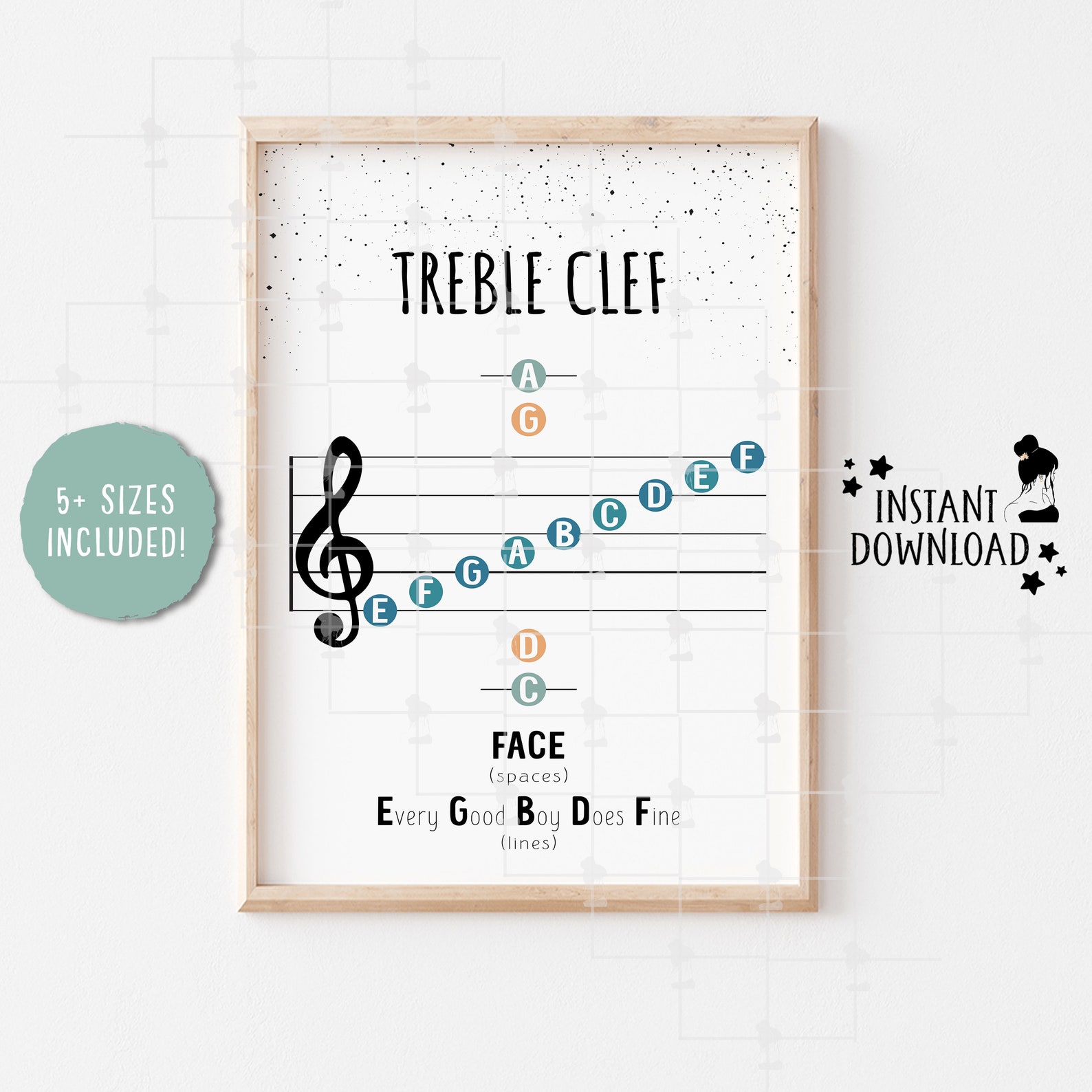 Music Theory Student Classroom Teacher Education Printable Set Piano ...