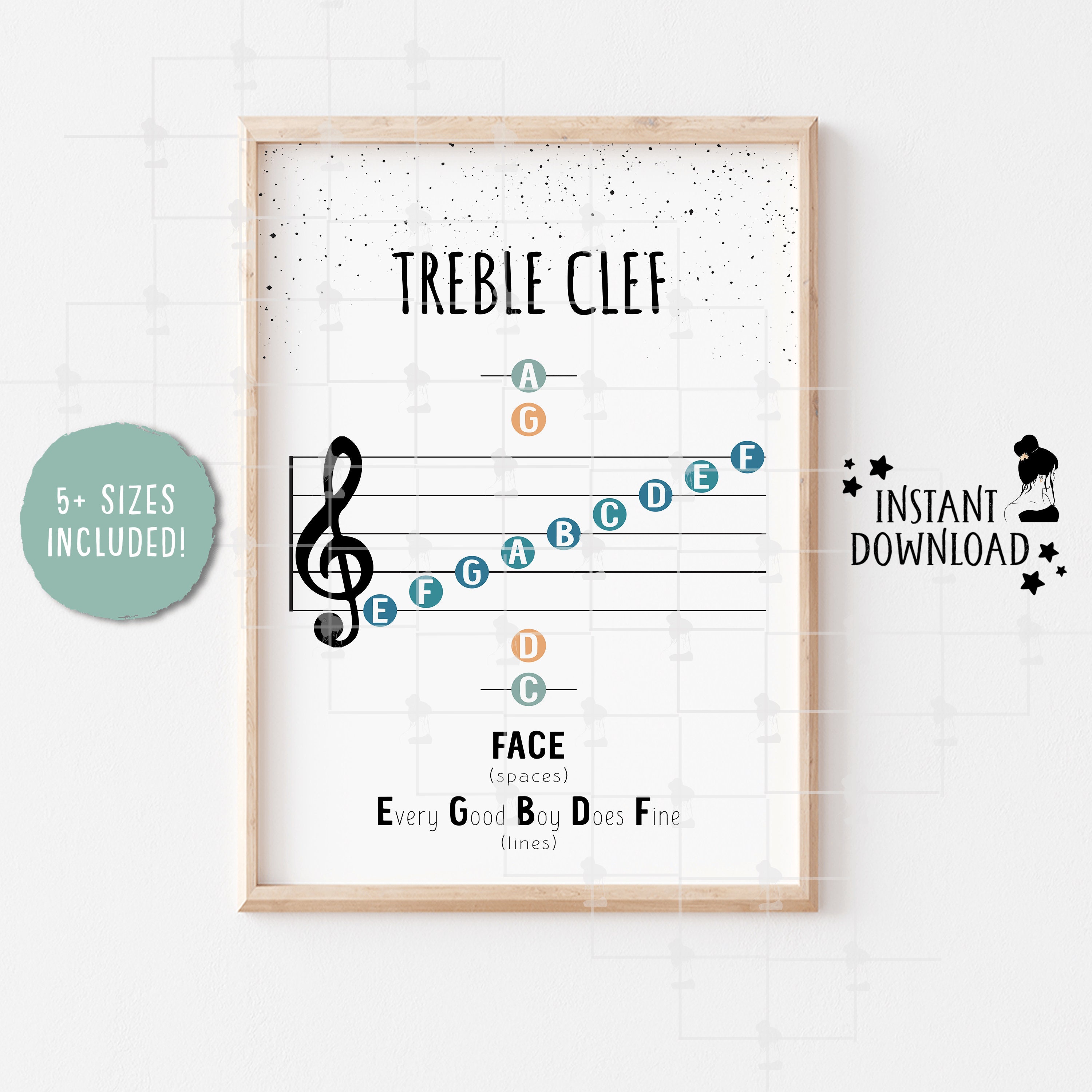 Music Theory Student Classroom Teacher Education Printable Set Piano ...