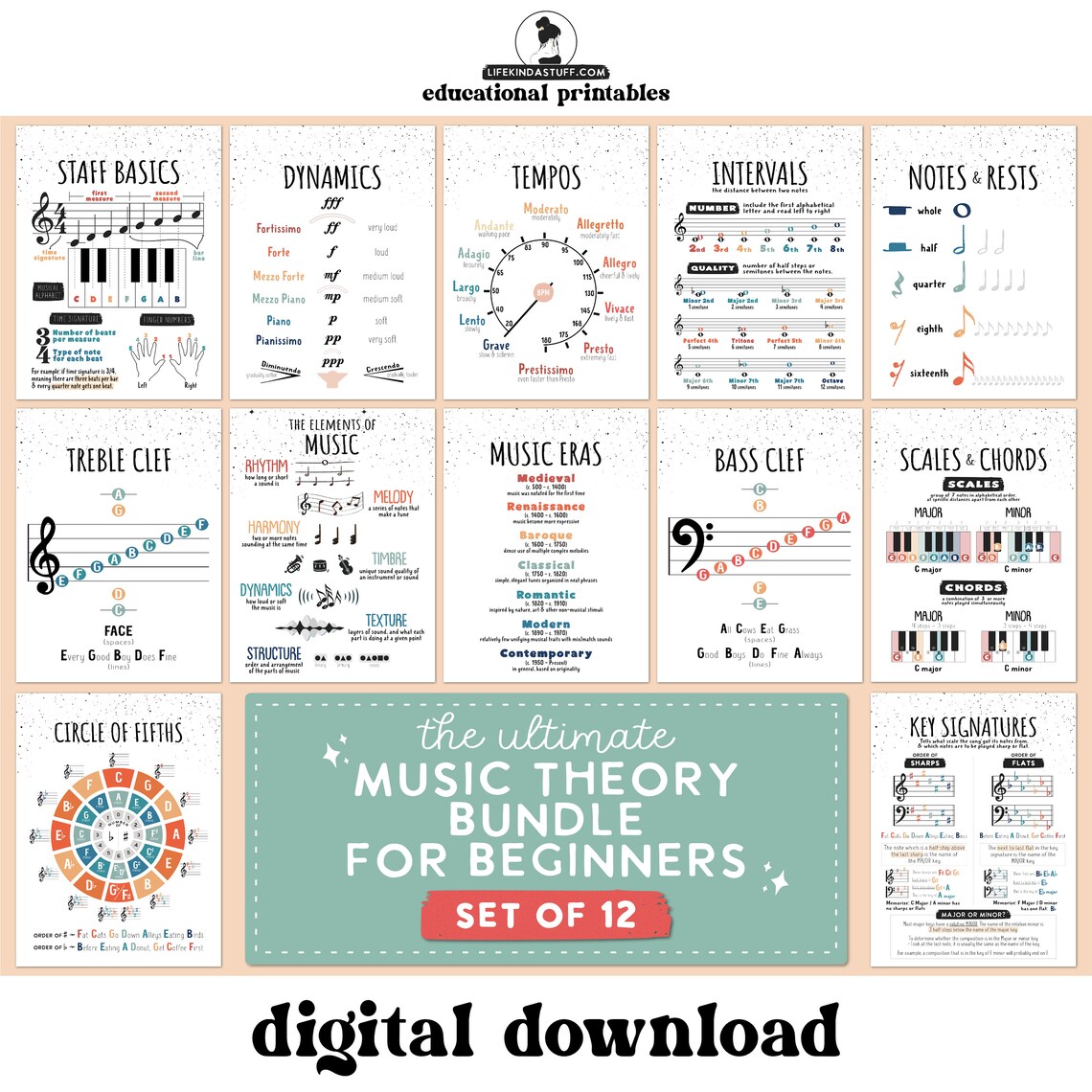 Music Theory Student Classroom Teacher Education Piano - Etsy