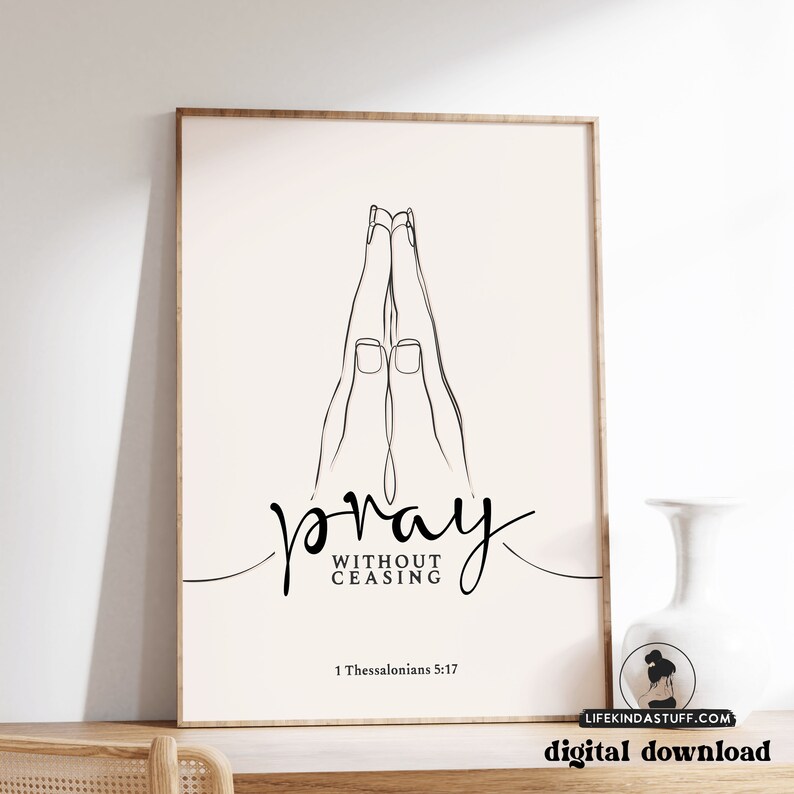 Modern Christian Wall Line Art Christian Bible Study Artwork - Etsy