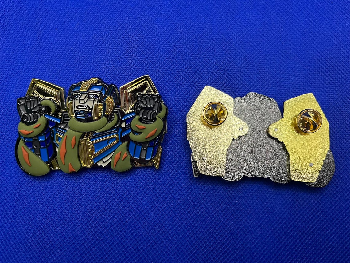 Sentinel Prime Enamel Pin (w/ Rubber Parts) - Etsy