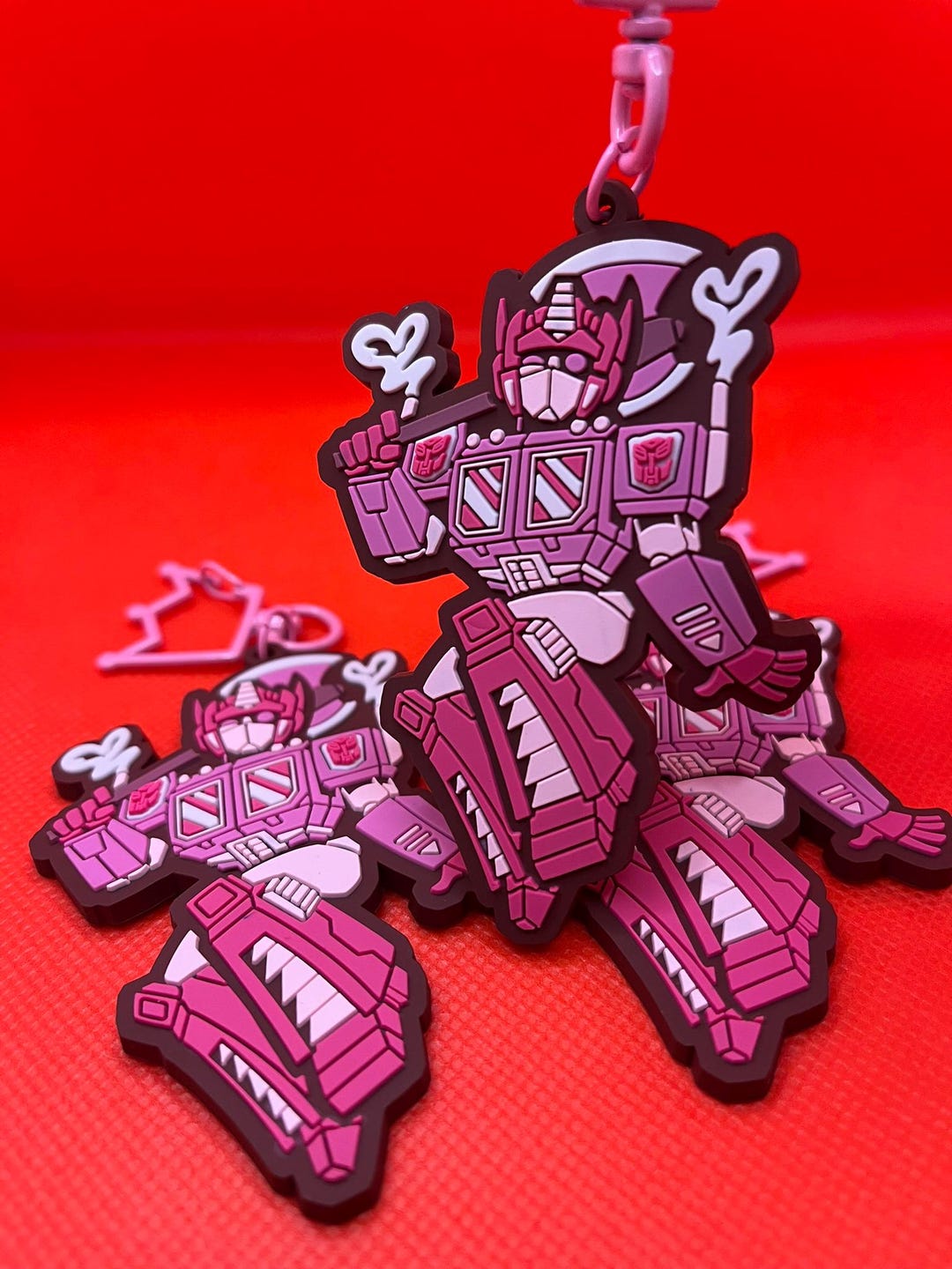 Pink Optimus Rubber Charm - Etsy