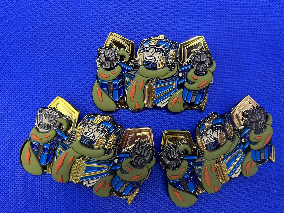 Sentinel Prime Enamel Pin (w/ Rubber Parts) - Etsy
