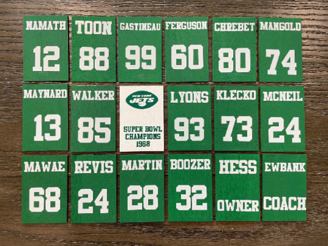 Handmade New York Jets Numbers Wood Signs Your Choice of - Etsy