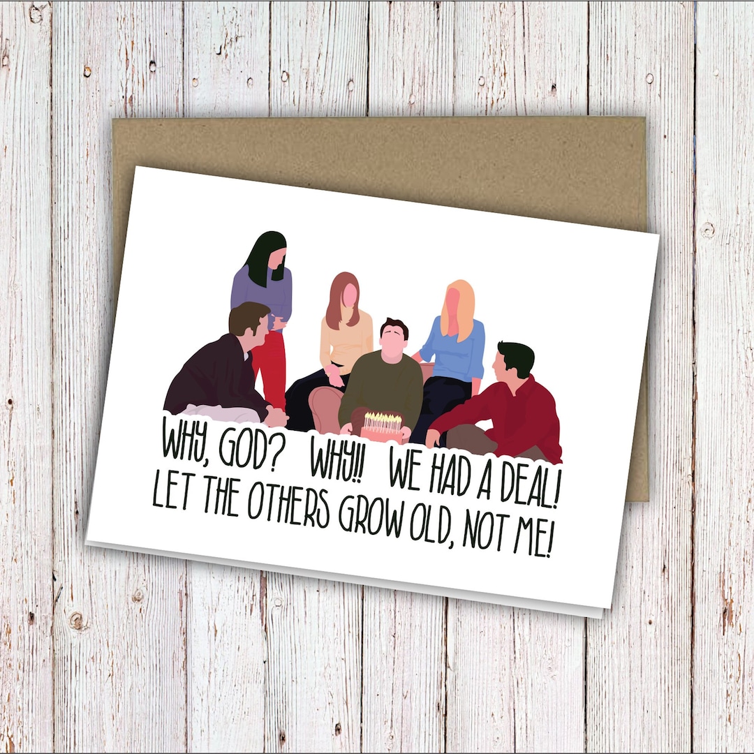 Friends Birthday Card Why God Why Joey Tribbiani TV Show - Etsy