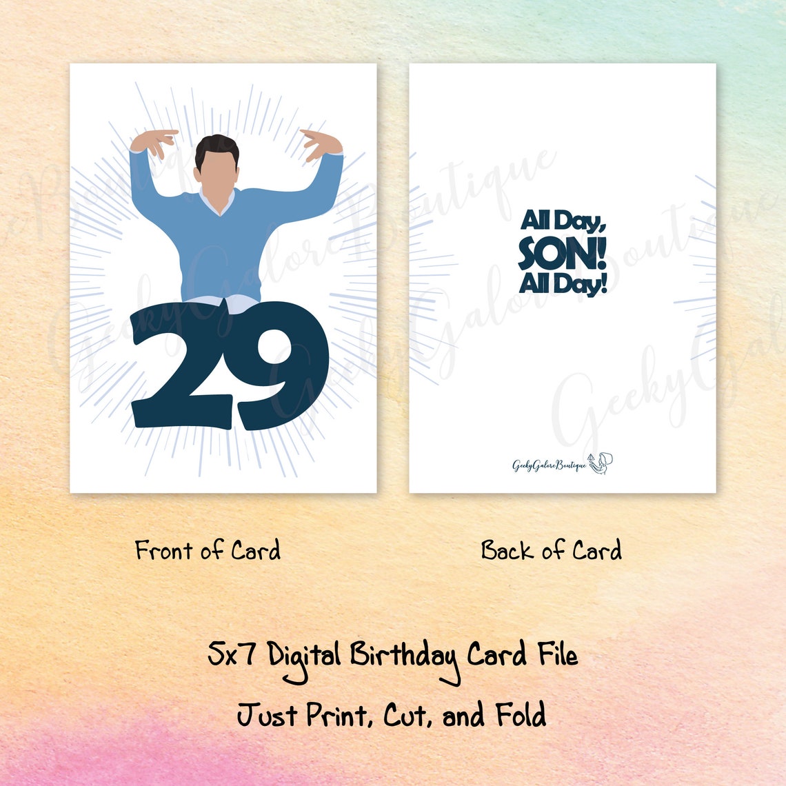 29 Schmidt Birthday Card New Girl TV Show Digital Download - Etsy