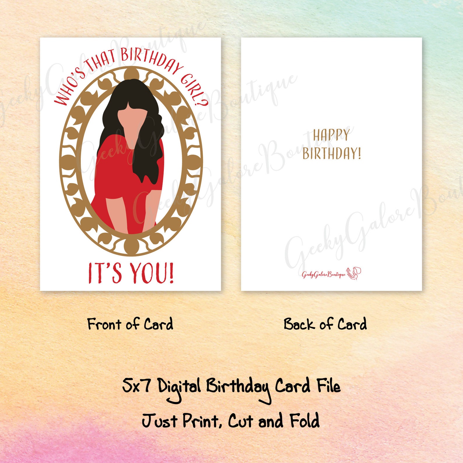 Jessica Day Birthday Card Who's That Girl New Girl TV - Etsy