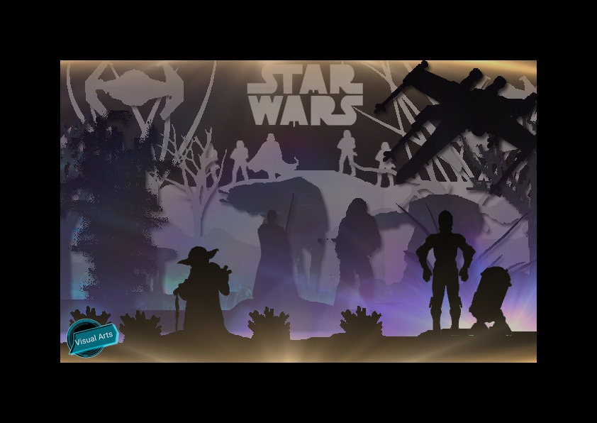 Star Wars Template Svg for Light Box - Etsy