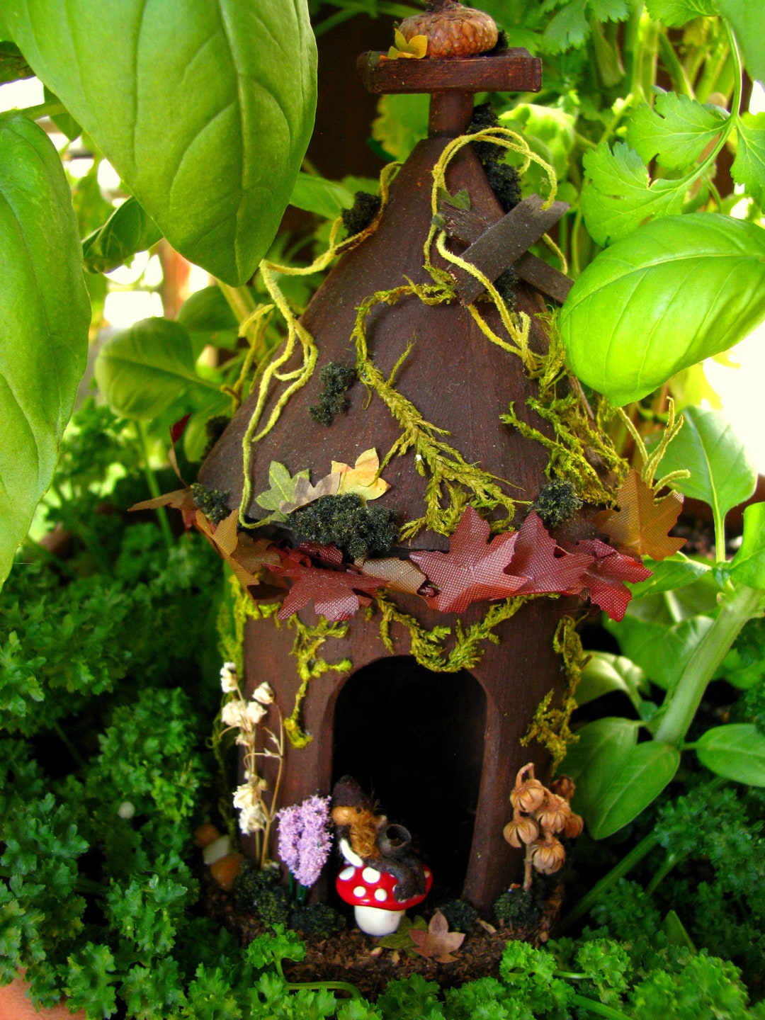 Gnome Home-gnome House-fairy Home-dwarf-gnomes-ooak - Etsy