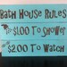 Towel Rack Bath House Rules Outdoor Shower Bathroom Decor - Etsy