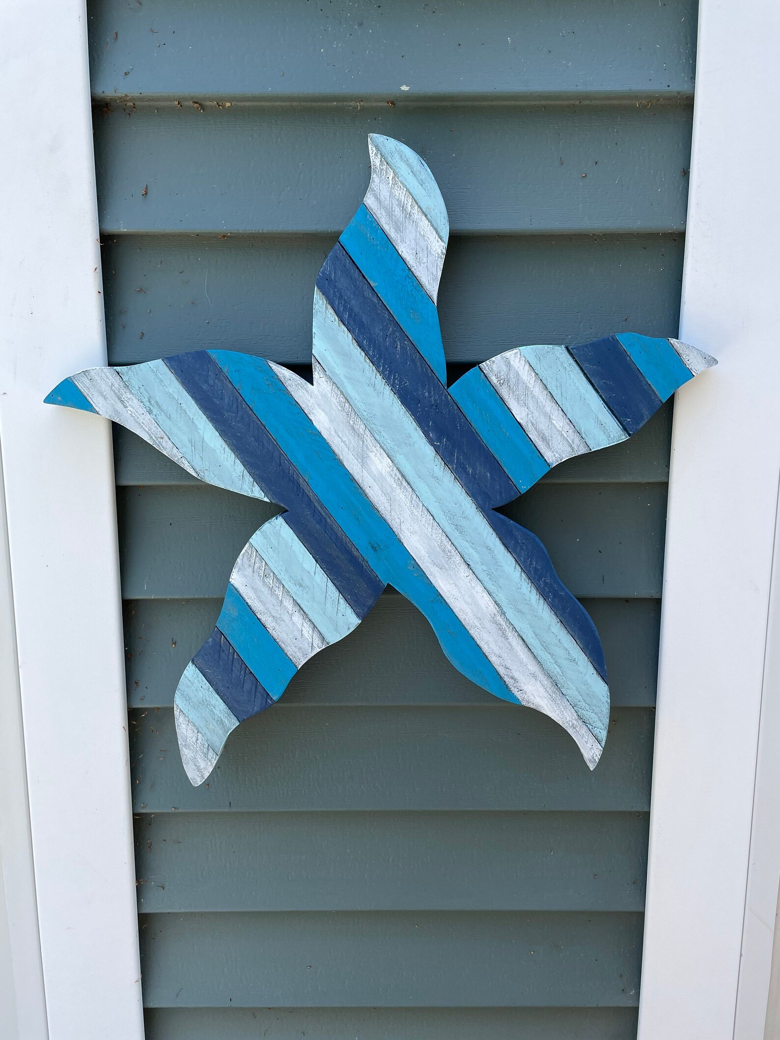 Starfish Reclaimed Wood Rustic Coastal Decor Beach House - Etsy