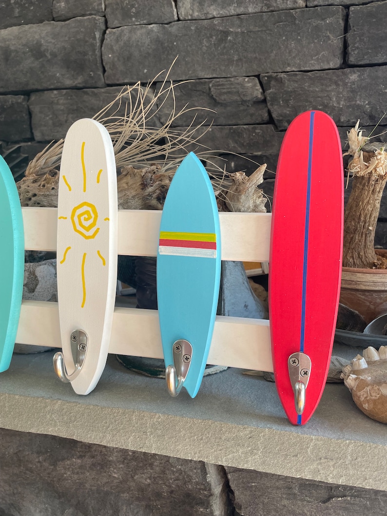Custom 7 Surfboard 9 1/2” X 24" Towel Rack - Etsy