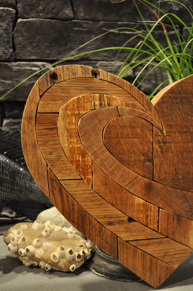 Wave of Love Rustic Wood Heart Reclaimed Pallet Wood BoHo | Etsy