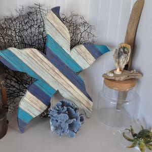 Starfish Reclaimed Wood Rustic Coastal Decor Beach House | Etsy