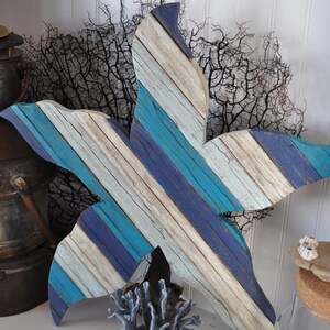 Starfish Reclaimed Wood Rustic Coastal Decor Beach House | Etsy