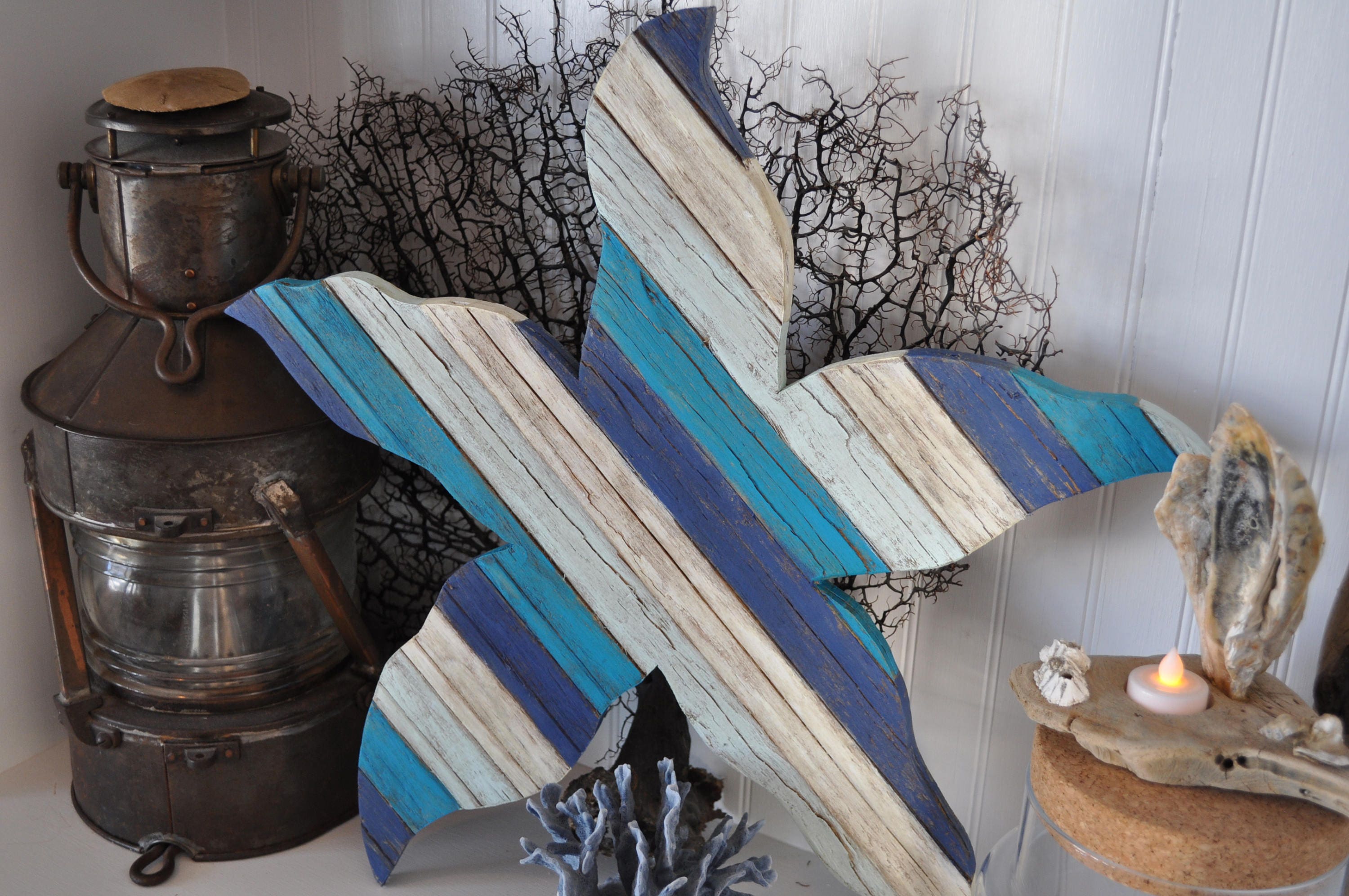 Starfish Reclaimed Wood Rustic Coastal Decor Beach House | Etsy