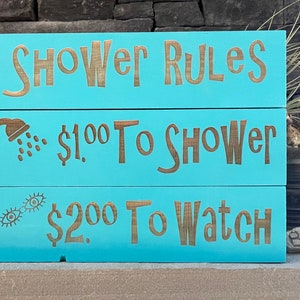 Towel Rack Bath House Rules, Outdoor Shower, Bathroom Decor, Reclaimed ...