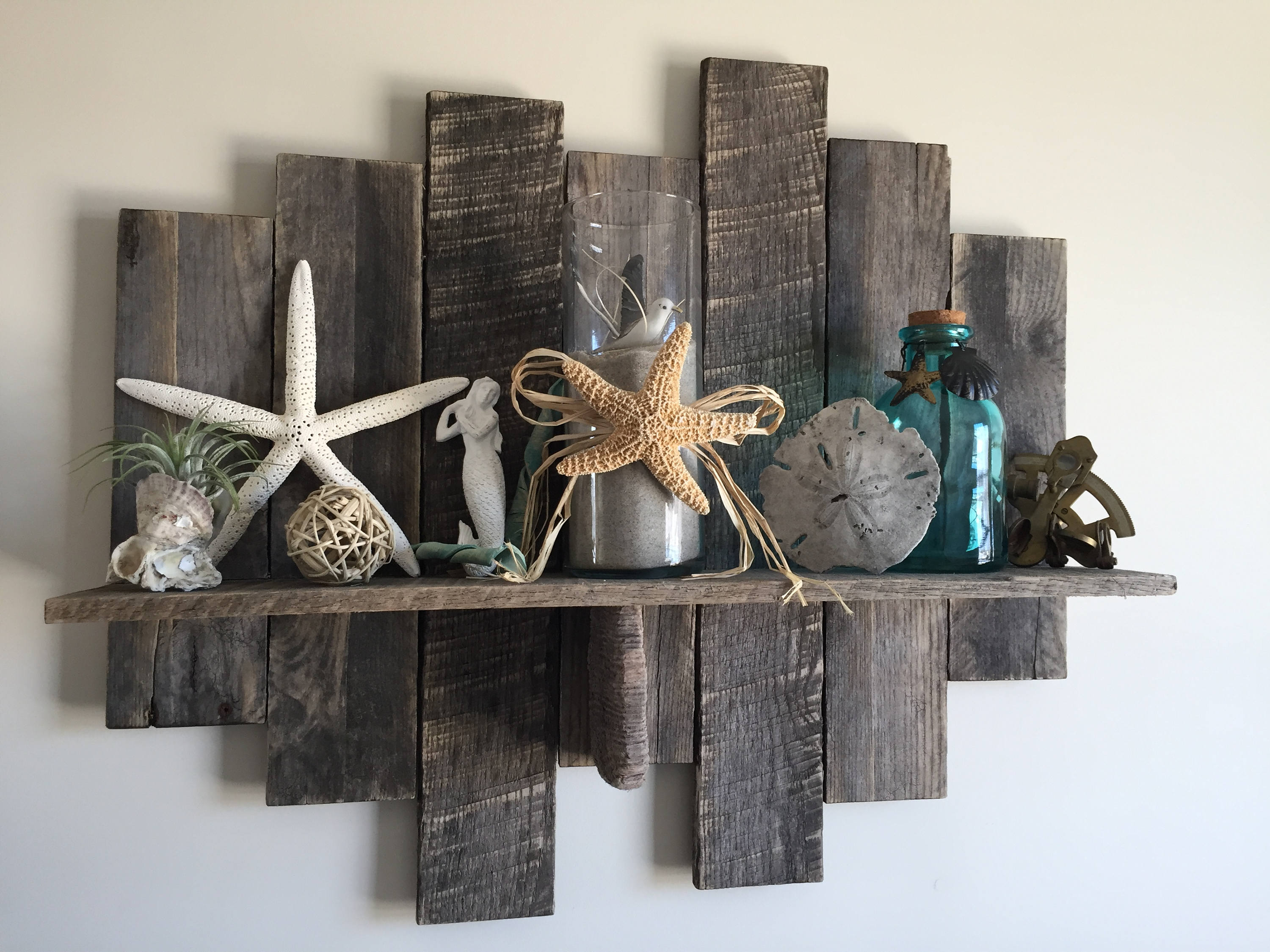 Wood Shelf Rustic Wood Shelf Rustic Coastal Decor Reclaimed - Etsy Canada