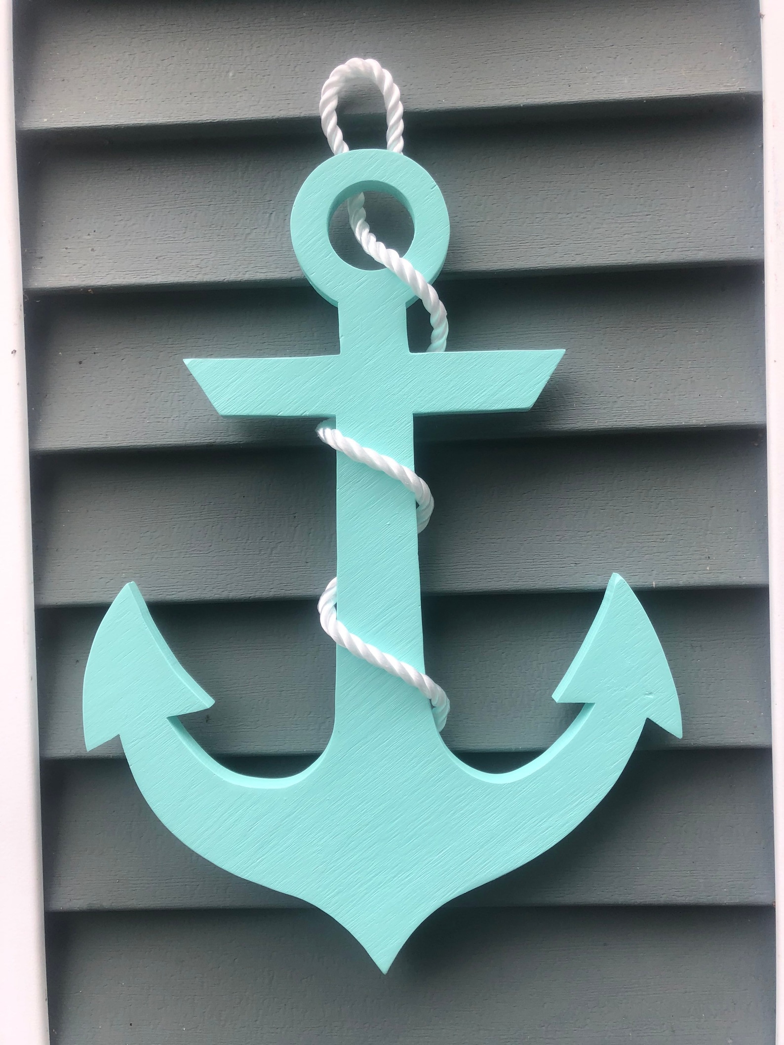 Anchor and Rope Reclaimed Pallet Wood Navy Anchor Wall Art | Etsy