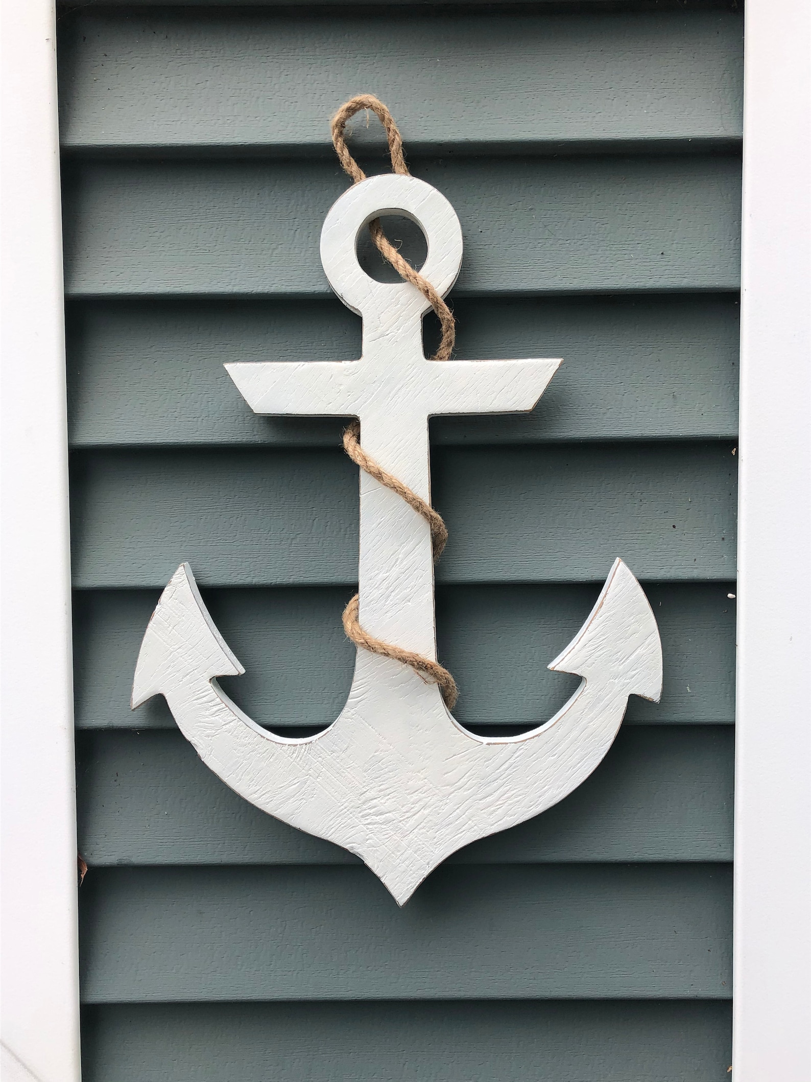 Anchor and Rope Reclaimed Pallet Wood Navy Anchor Wall Art | Etsy