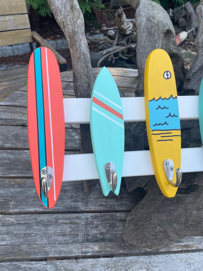 Custom 7 Surfboard 9 1/2” X 24" Towel Rack - Etsy