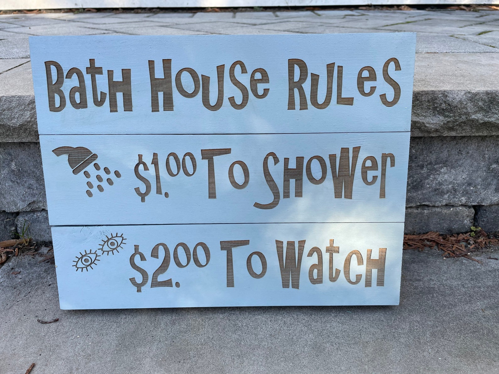 Towel Rack Bath House Rules, Outdoor Shower, Bathroom Decor, Reclaimed ...