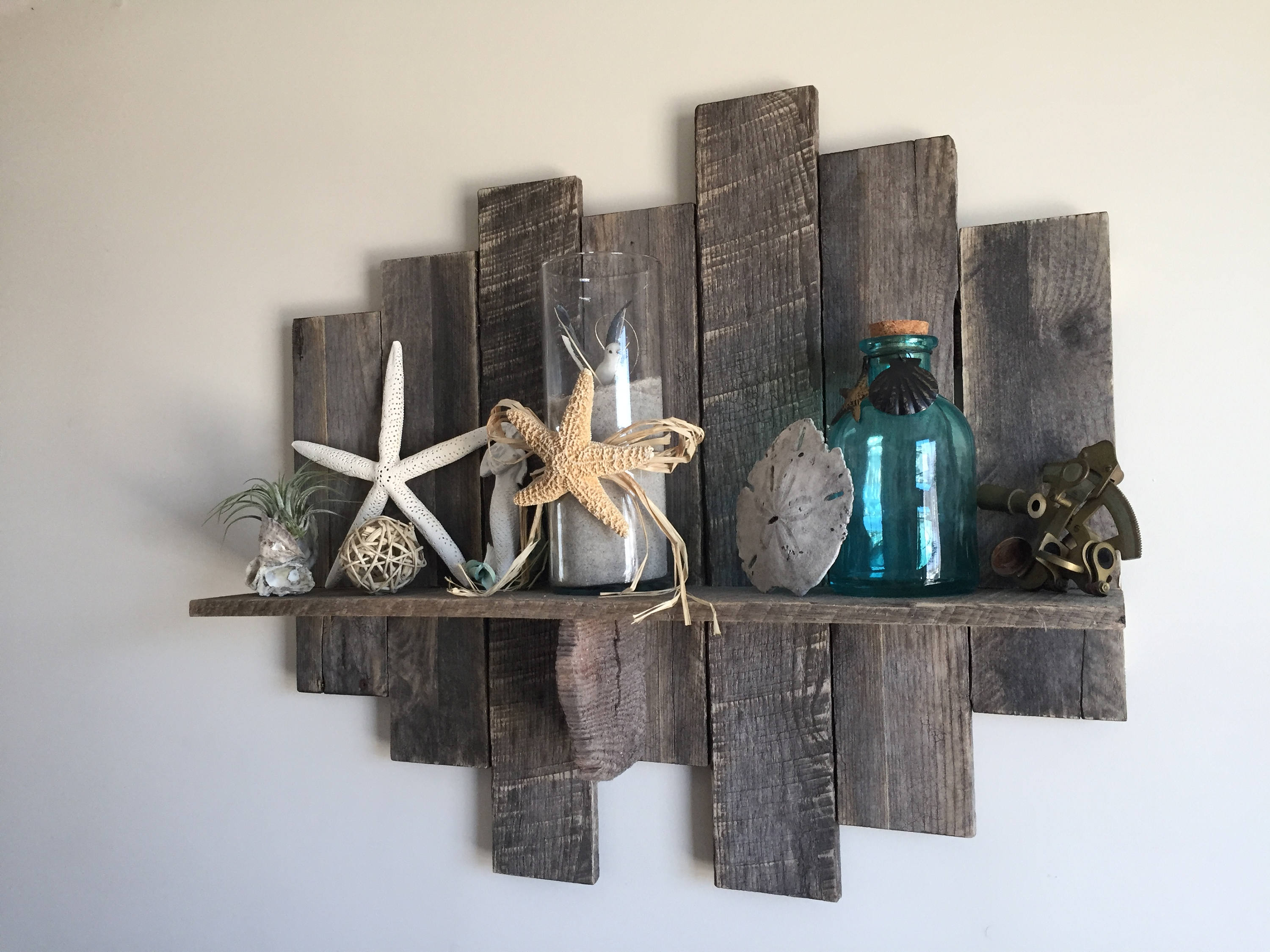 Wood Shelf Rustic Wood Shelf Rustic Coastal Decor Reclaimed - Etsy ...