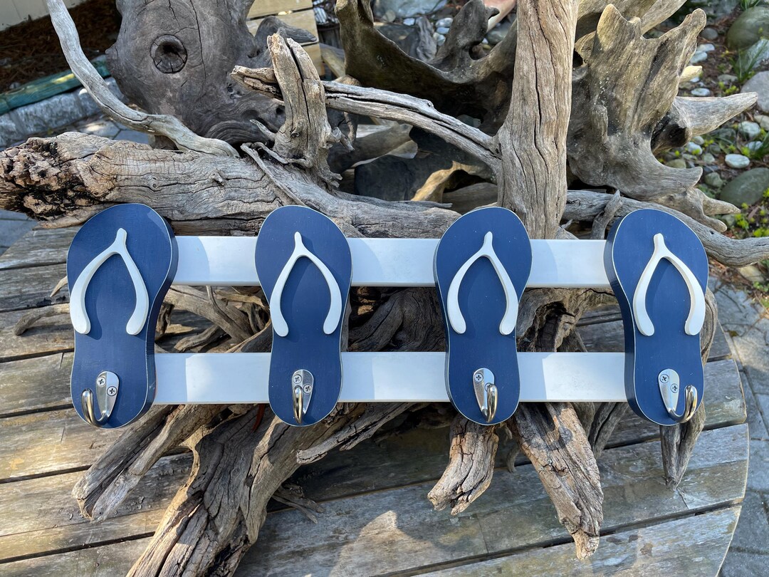 7" Flip Flop Towel Rack - 4 Hook - Etsy