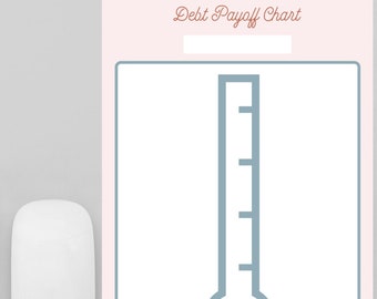 Printable Debt Payoff Progress Bar Blue Chart for Paying - Etsy