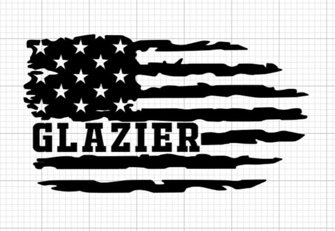 Glazier American Flag Vinyl Decal Sticker Car Truck Laptop - Etsy