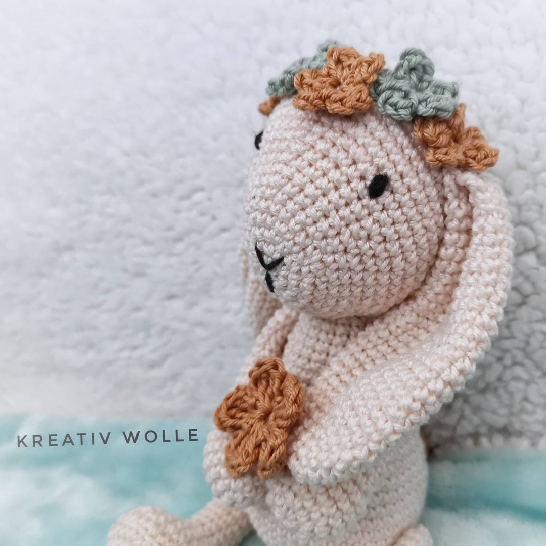 Schlappi Crochet Pattern | Floppy-eared Rabbit | Flower | Instructions ...