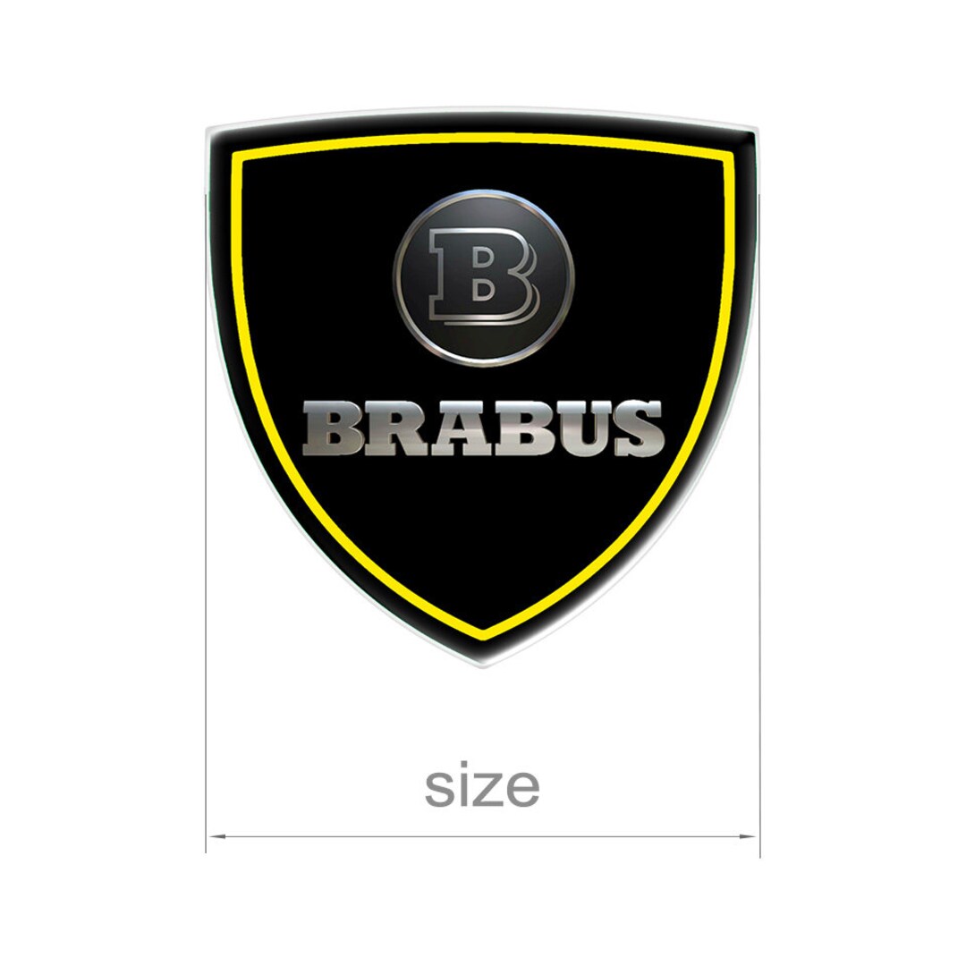 Badge Emblem Silicone Logo Brabus Self-adhesive Domed Sticker Badge for ...