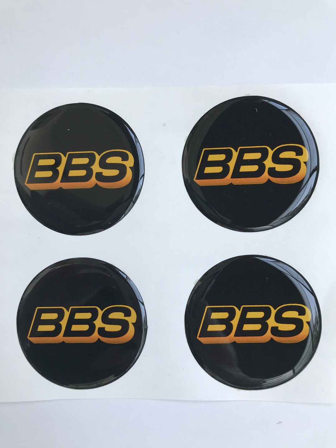 Set X 4 X 30mm-120mm Silikon 3D Hand Made Inspired by BBS Decal Sticker ...