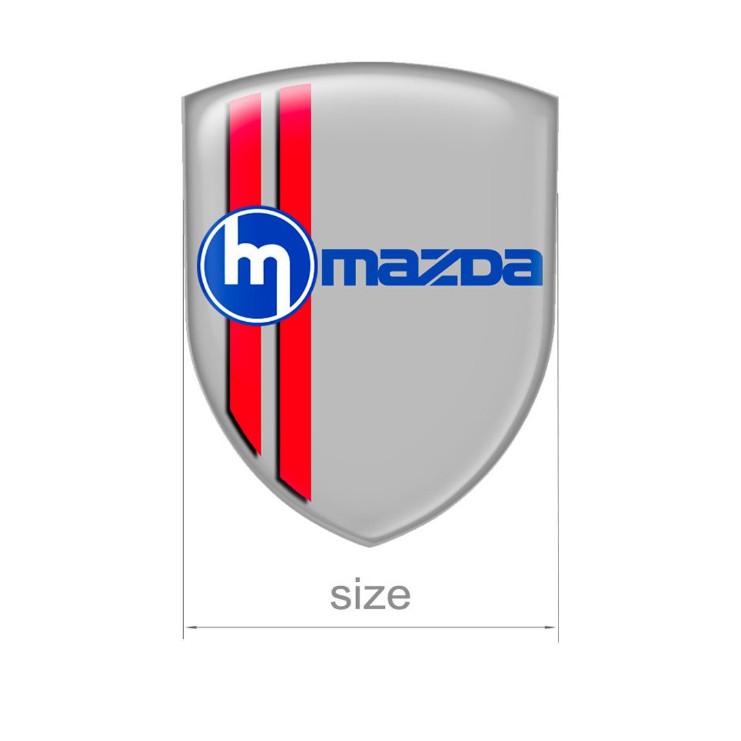 Badge Emblem Silicone Logo Mazda Self-adhesive Domed Sticker Badge for ...